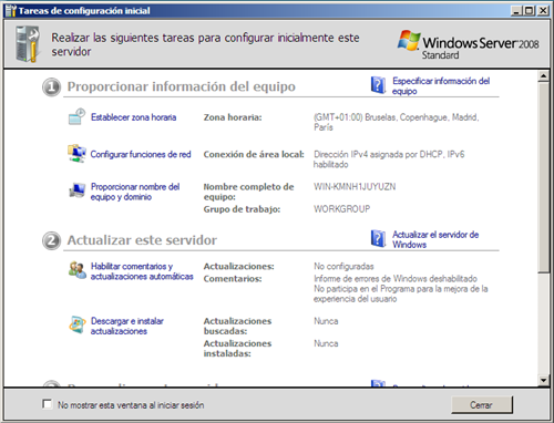 Cacharreo puro y duro: Práctica 41: Instalación Windows Server 2008.